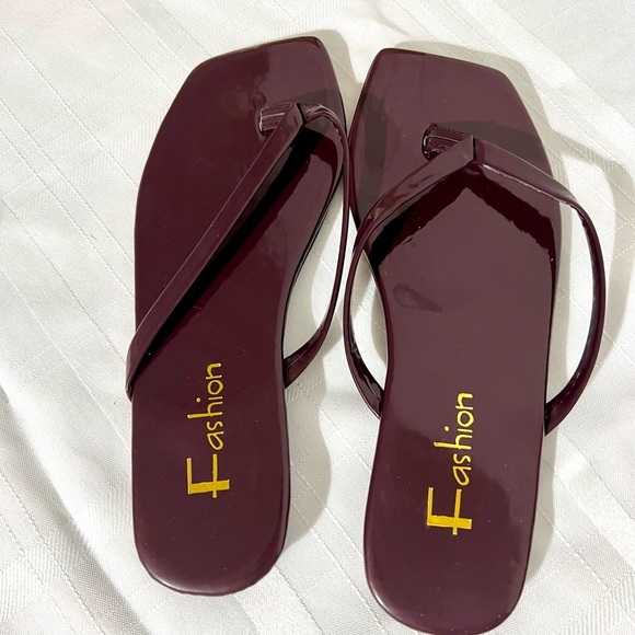 Shoes | New Womens Style Square Toe Flip Flops In Summer Wear Sandals ...